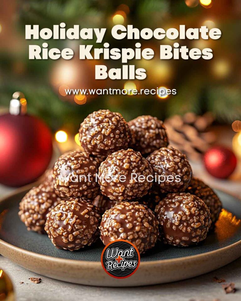 Holiday Chocolate Rice Krispie Bites Balls - Want More Recipes